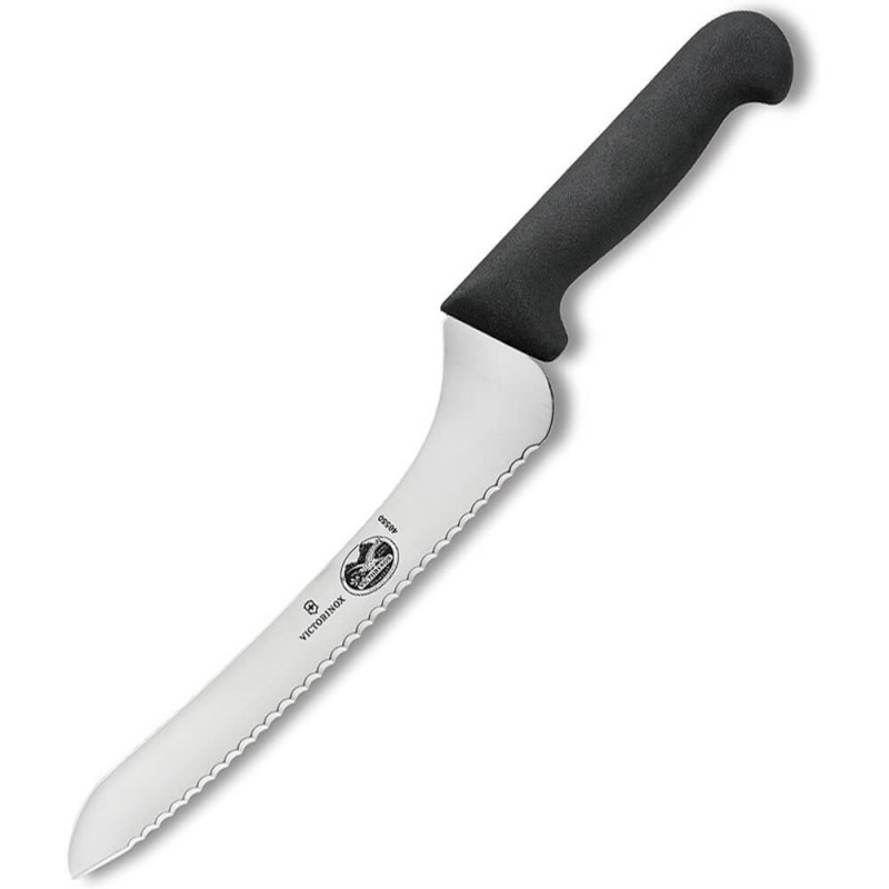 Offset serrated knife store